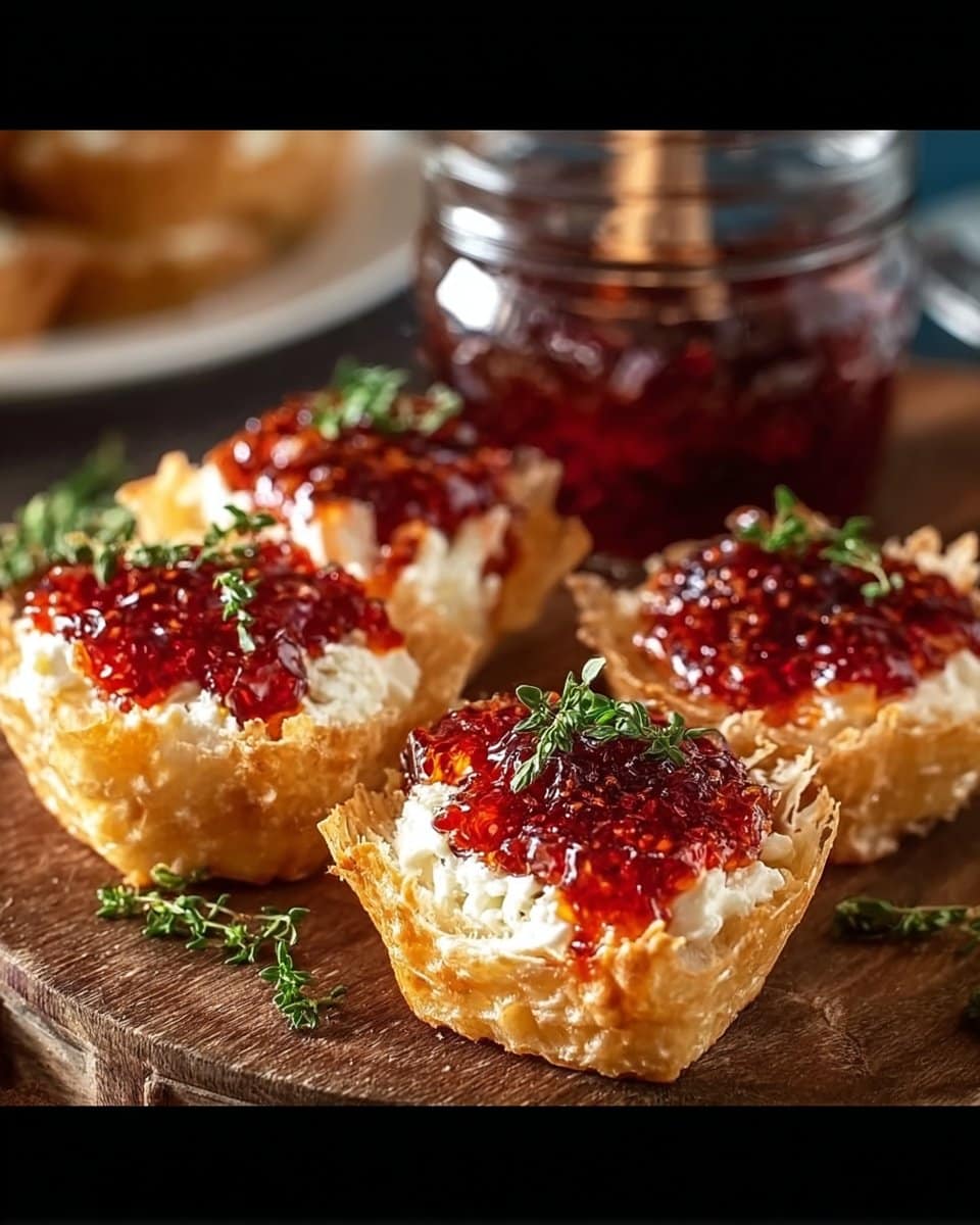 Quick Pepper Jelly Cream Cheese Appetizer Dip and Bites